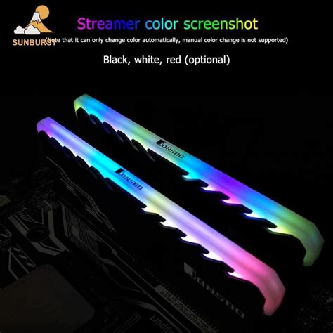 [sunburst1 br] rgb ram dissipador de calor ddr ddr3 ddr4 resfriador