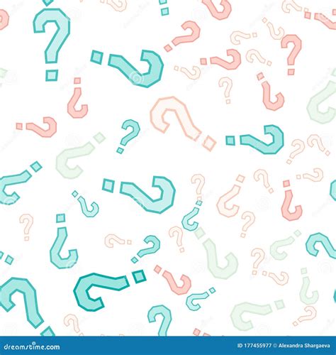 Quiz Seamless Pattern Question Marks Doubt Faq Stock Illustration Illustration Of Design