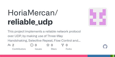 Github Horiamercanreliableudp This Project Implements A Reliable