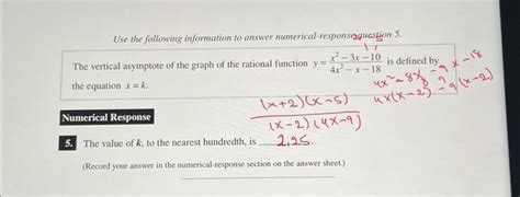 Solved Use The Following Information To Answer