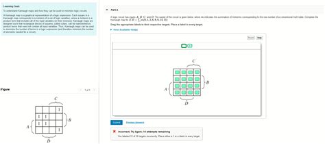 Solved Part A A Logic Circuit Has Inputs A B C And D The Chegg
