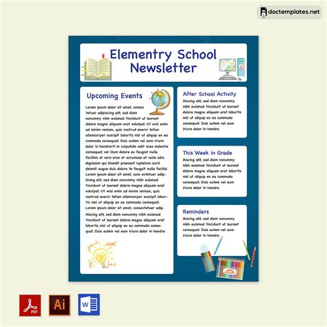 Free Classroom Newsletter Templates Word Illustrator