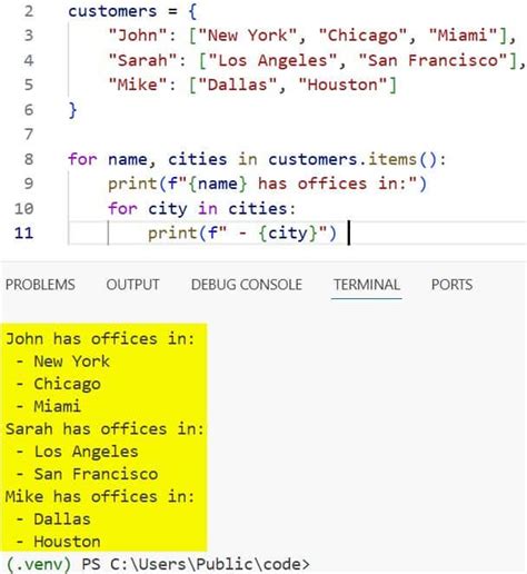Iterate Through A Python Dictionary With Multiple Values