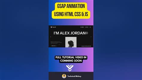 Mastering Website Animation With Gsap Animated Web Design Tutorial Youtube