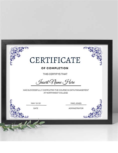 Editable Certificate Of Completion Certificate Of Completion Training Certificate Template