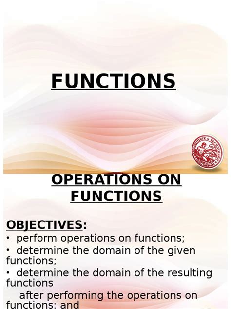 Lesson 3 Functions Operations Pdf Function Mathematics