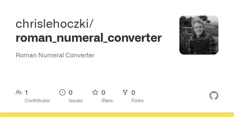 GitHub Chrislehoczki Roman Numeral Converter Roman Numeral Converter