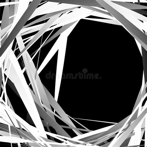 Geometric Overlapping Intersecting Shapes Abstract Grayscale Stock Vector Illustration Of