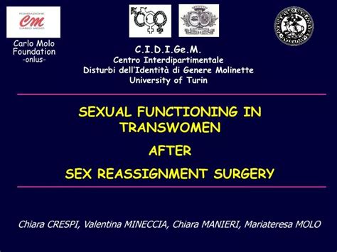 Ppt Sexual Functioning In Transwomen After Sex Reassignment Surgery