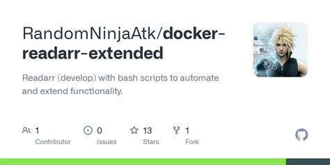 github randomninjaatk docker readarr extended readarr develop with