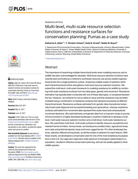 Pdf Multi Level Multi Scale Resource Selection Functions And