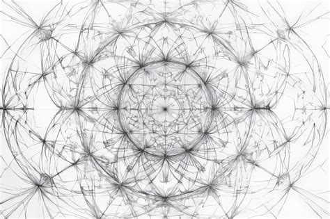 With A Vintage Drawing Or Engraving Style The Circle Is Surrounded By Equilateral Triangles And