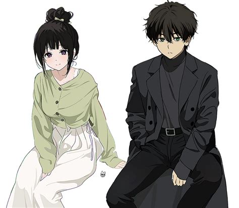 Chitanda Eru And Oreki Houtarou Hyouka Drawn By Meryyangmalgage