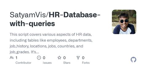 Hr Database With Querieshr Databasesql At Main · Satyamvishr