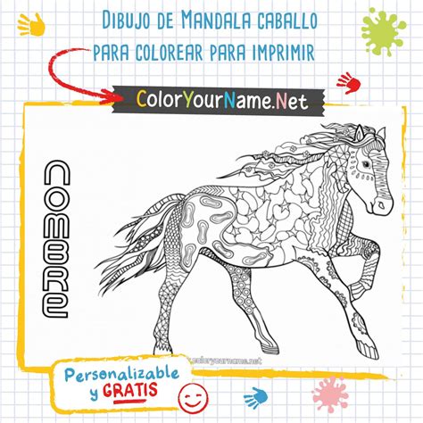 Dibujo De Mandala Caballo Para Colorear Para Imprimir