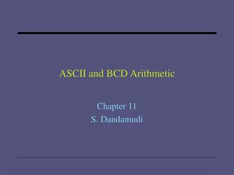 Ppt Ascii And Bcd Arithmetic Powerpoint Presentation Free Download