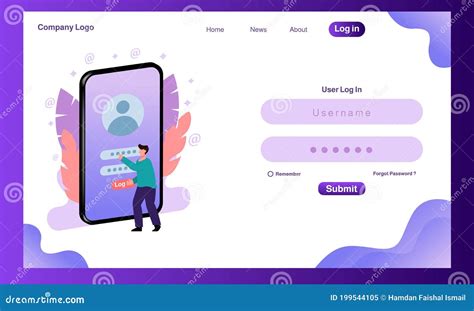 People Register Online Set Registration Or Sign Up User Interface Users Use Secure Login And