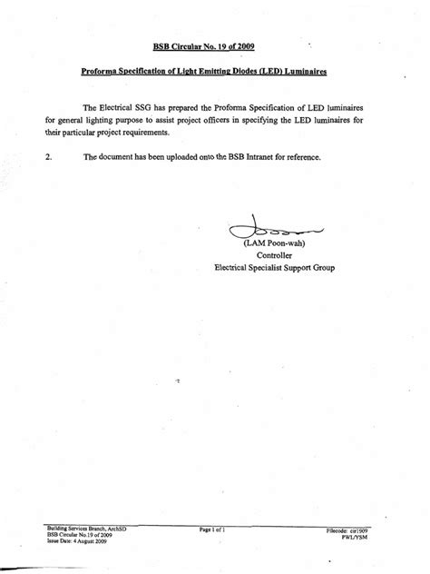 Led Specification Pdf Electromagnetic Compatibility Light Emitting Diode