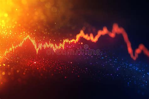 Vibrant Colorful Stock Market Graph With Bullish Trend Glowing In