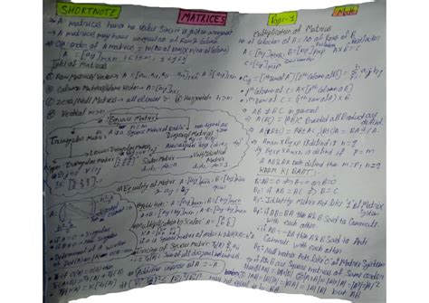 Solution Short Note Of Matrices By Amit Chaudhary Studypool Solution Short Note Of Matrices By Amit Chaudhary Studypool