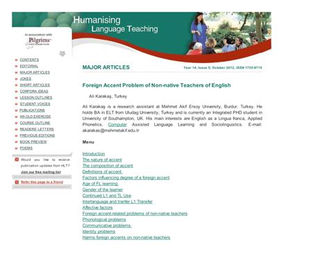 Pdf Foreign Accent Problem Of Non Native Teachers Of English