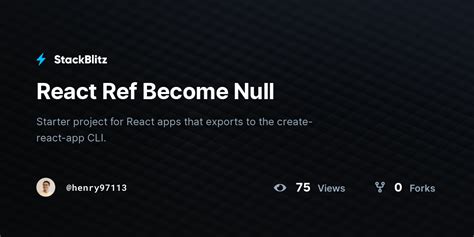 React Ref Become Null Stackblitz