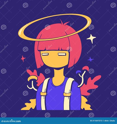 Fun Aesthetic Girl Vector Art Stock Vector Illustration Of Drawing Poster 311697573