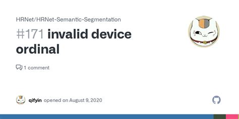 invalid device ordinal · issue 171 · hrnet hrnet semantic segmentation