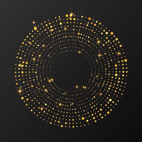 Premium Vector Abstract Gold Glowing Halftone Dotted Background