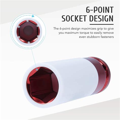 8pc 1 2 Drive Torque Limiting Extension Bar And Deep Impact Socket Set Torque Extension Tool Set