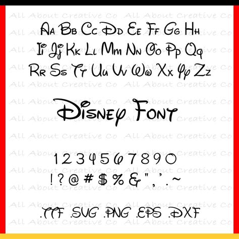 Disney Letter Font For Cricut