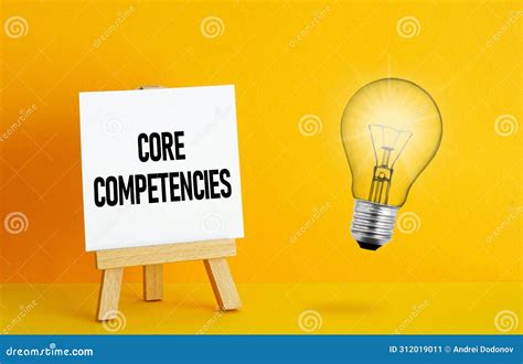 Core Competencies Are Shown Using The Text Stock Image Image Of