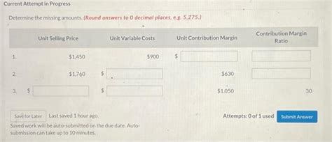 solved determine the missing amounts round answers to 0