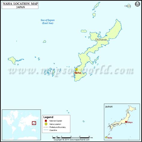 Where Is Naha Location Of Naha In Japan Map
