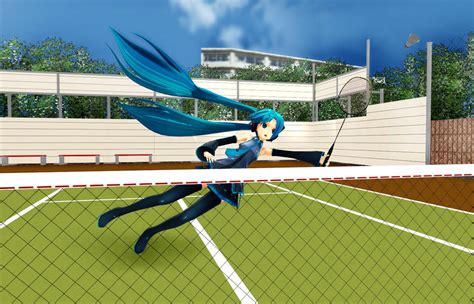 [mmd] Miku Plays Badminton By Barberrygarden On Deviantart