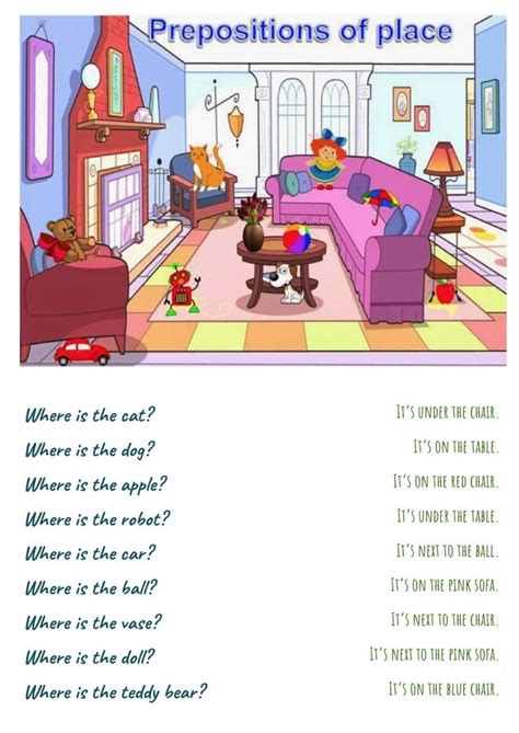 Prepositions Of Place Online Exercise For Beginner Prepositions