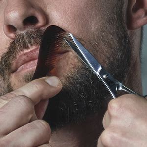 Beard And Moustache Scissors With Comb For Precise Facial Hair Trimming