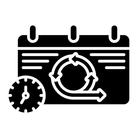 Premium Vector Daily Scrum Glyph Solid Black Illustration