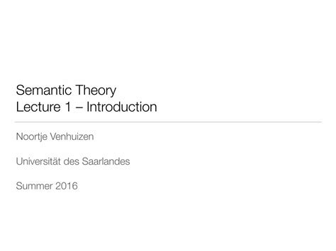 pdf semantic theory lecture 1 · pdf filesemantic theory lecture 1