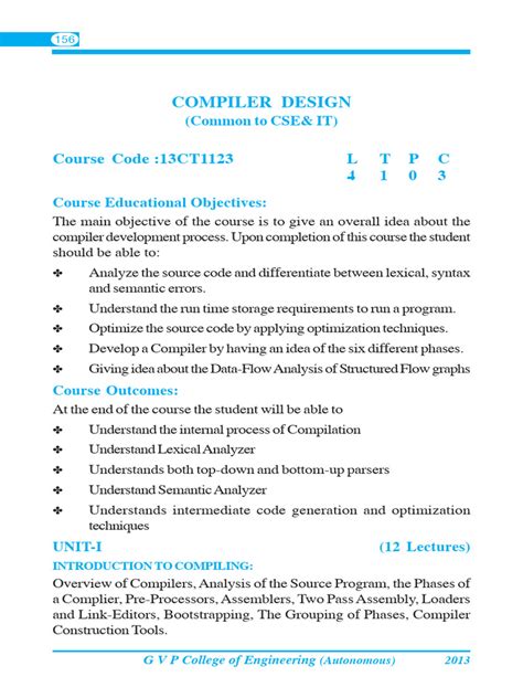 compiler design pdf