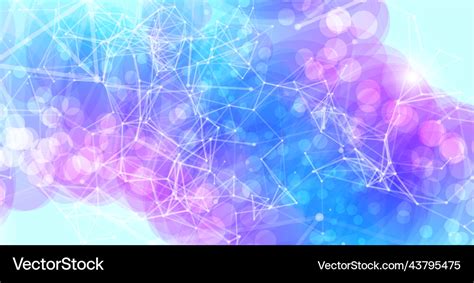 Colorful Geometric Background With Plexus Effect Vector Image