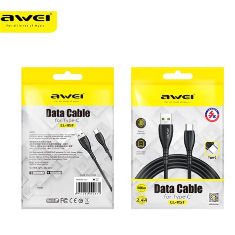 Awei Cl T Mm Charging Data Cable For Type C A Price In Bd Blackbud