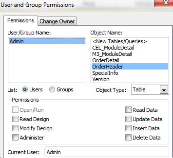Solved Programmatically VBA Edit User Permissions In Access 2000 File Experts Exchange