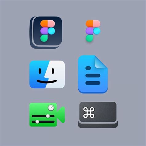 Free Skeuomorphic Style MacOS App Icons TitanUI