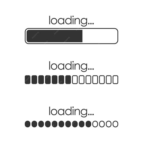 Premium Vector Loading Bar Icon In Flat Style Progress Indicator