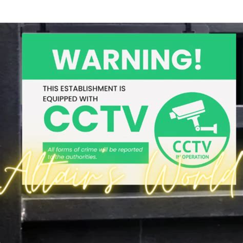 Cctv Signage Warning Cctv Protected Signage Aesthetic Laminated