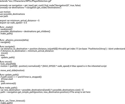 Invalid Get Index 0 On Base Poolvector2array Complete Begginer 323 Rgodot