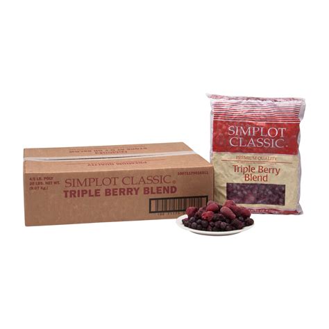 Simplot Classic Triple Berry Blend Mixed Fruit 5 Pound 4 Per Case