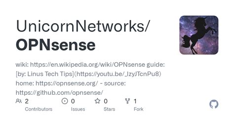Github Unicornnetworksopnsense Wiki Wikiopnsense Guide By