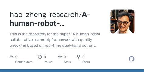 Github Hao Zheng Researcha Human Robot Collaborative Assembly Framework With Quality Checking